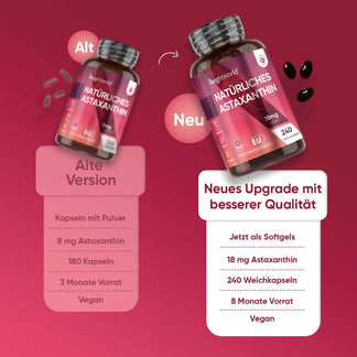 Astaxanthin Kapseln | 18 mg | Antioxidantien | WeightWorld